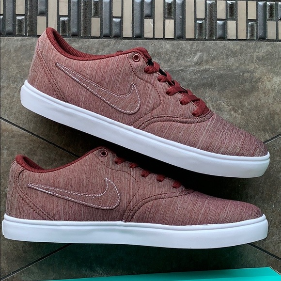 Nike | Shoes | Nike Sb Check Solar Canvas Premium Dark Team Red | Poshmark